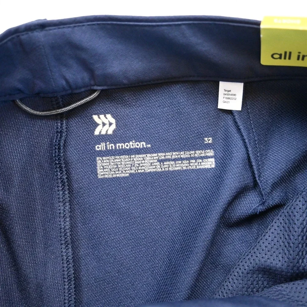 all in motion | Shorts | New All In Motion 32x825 Navy Blue Travel ...
